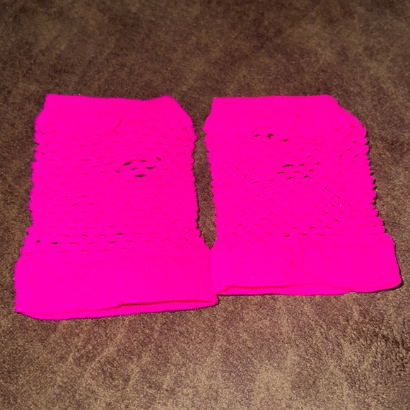 Accessories | Hot Pink Netted Hand Gloves 8s Party Halloween Costume ...
